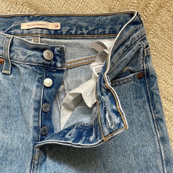 Levi's | Jeans | Levis Wedige Straight Jeans Luxor Lanes Size 26 | Poshmark